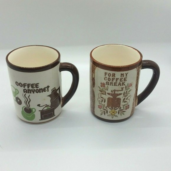 Unbranded | Kitchen | Lot Of 2 Vtg Coffee Mugs Break Anyone Tilso Back ...